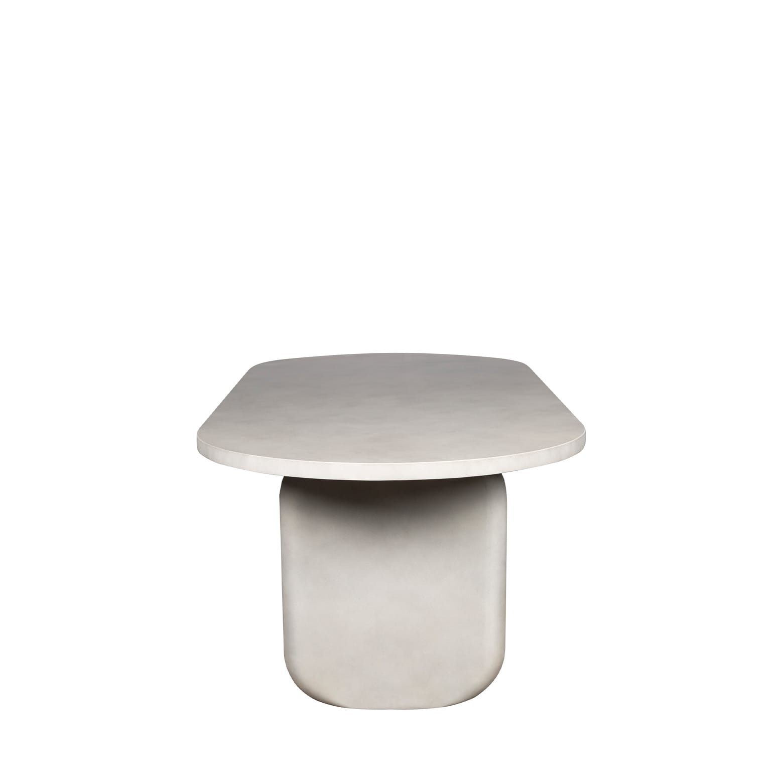 Elliptical GFRC Dining Table with Asymmetrical Base - Aurora Craft ...
