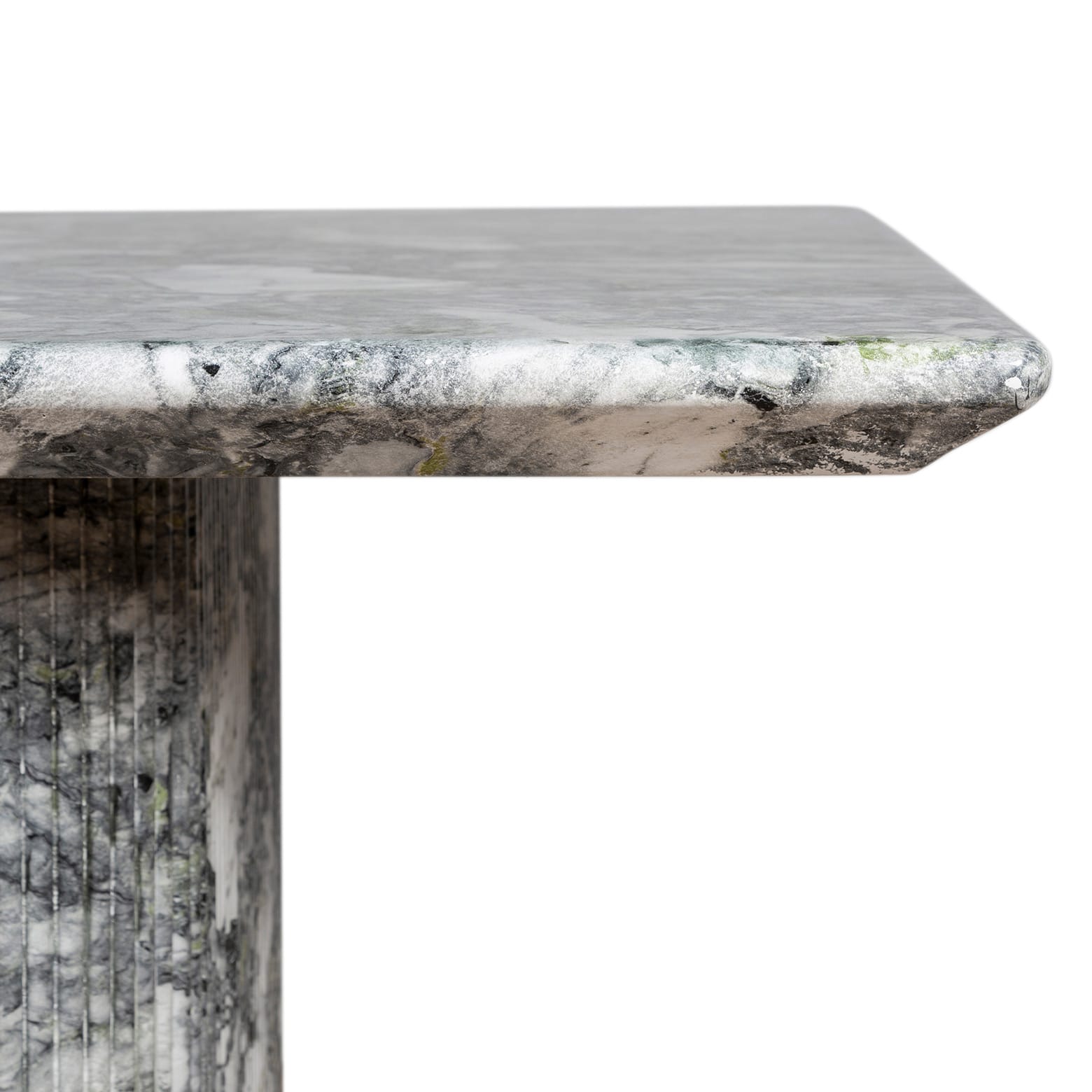 Rectangular GFRC Dining Table with Fluted Pillar Base - Aurora Craft ...