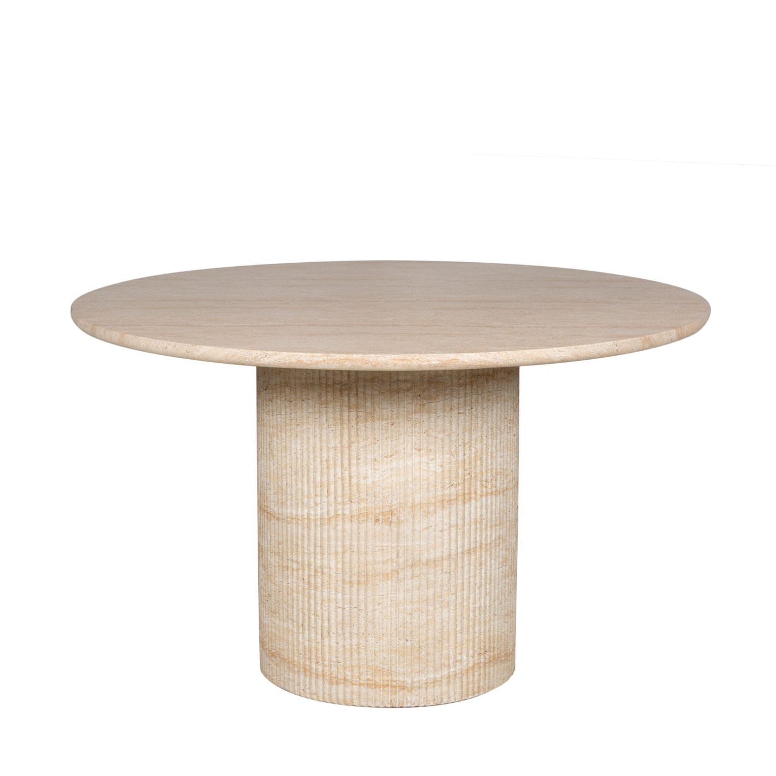 Cylindrical Fluted GFRC Dining Table - Aurora Craft Furniture