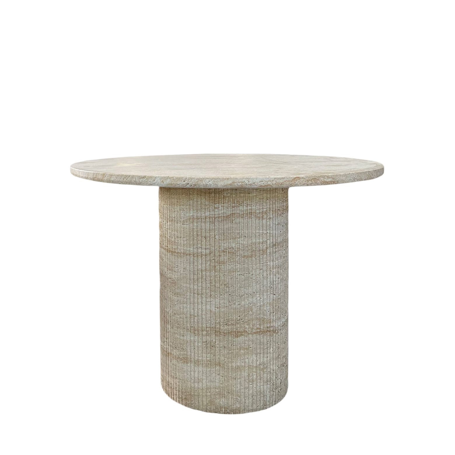 Cylindrical Fluted GFRC Dining Table - Aurora Craft Furniture