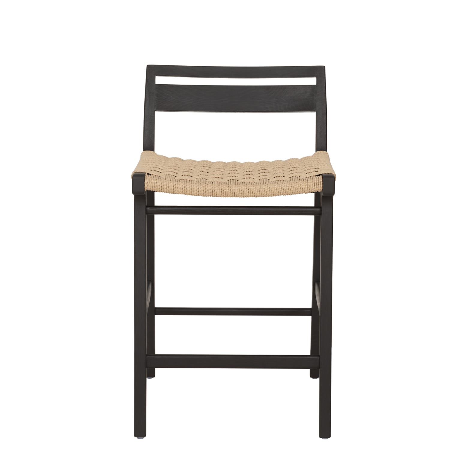 Handwoven Jute Bar Stool with Solid Wood Frame - Aurora Craft Furniture