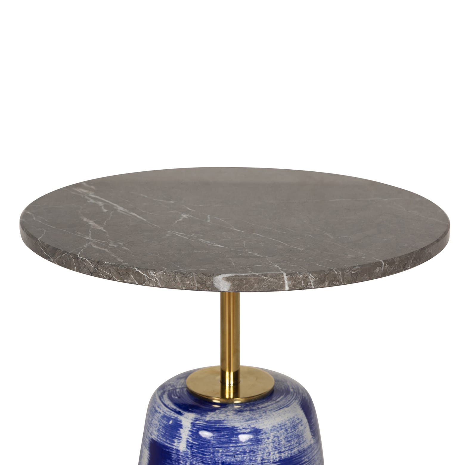 Indigo Artisan Mixed-Material Side Table - Aurora Craft Furniture