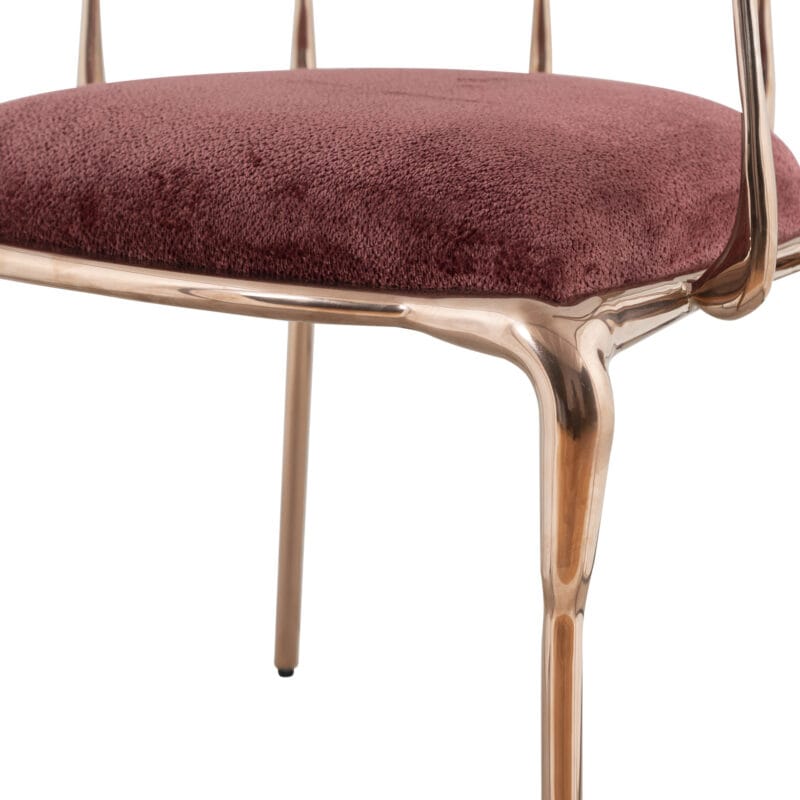 Iron Chair with Cushioned Seat - Aurora Craft Furniture