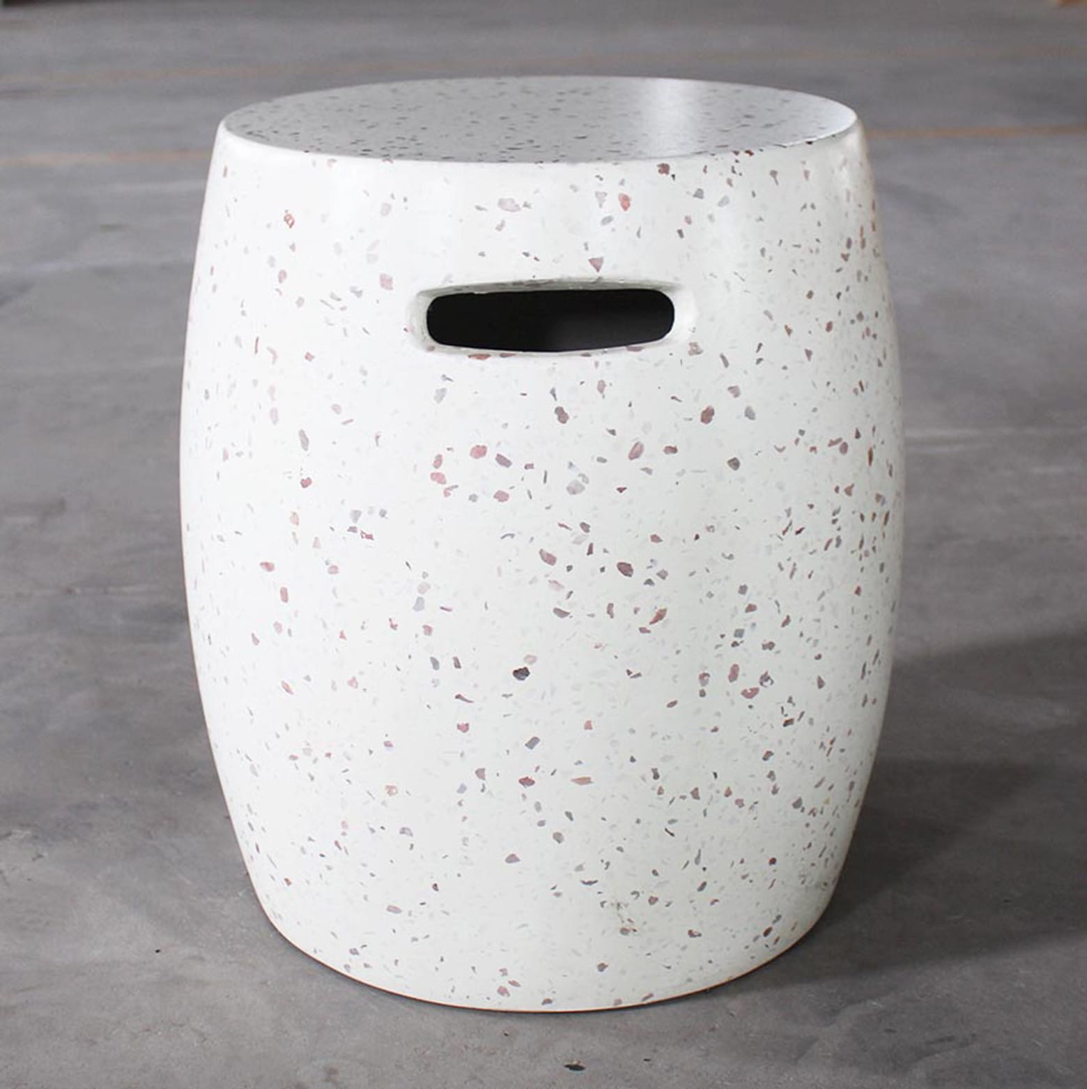 Terrazzo Barrel GFRC Stool - Aurora Craft Furniture