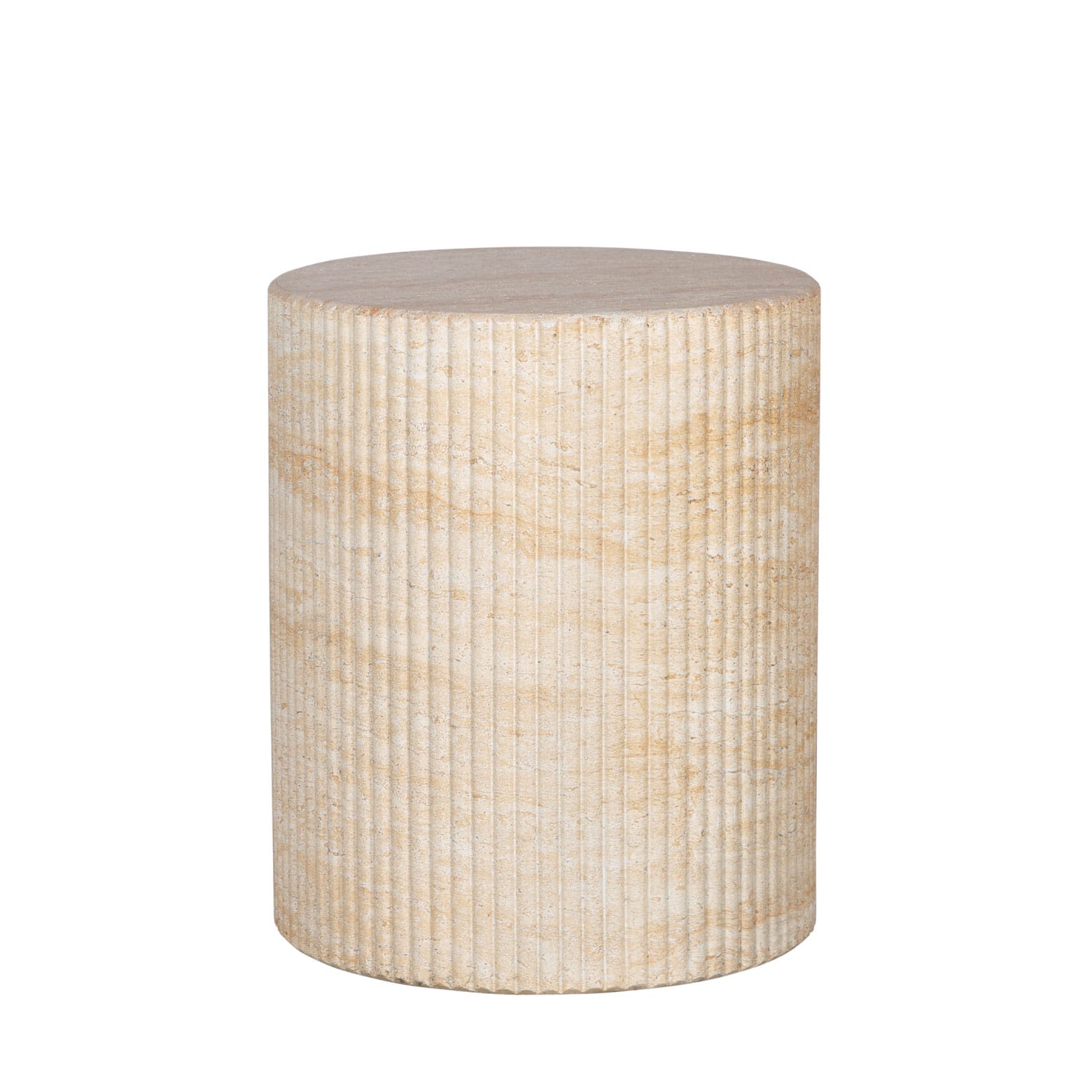 Fluted Round GFRC Stool - Aurora Craft Furniture