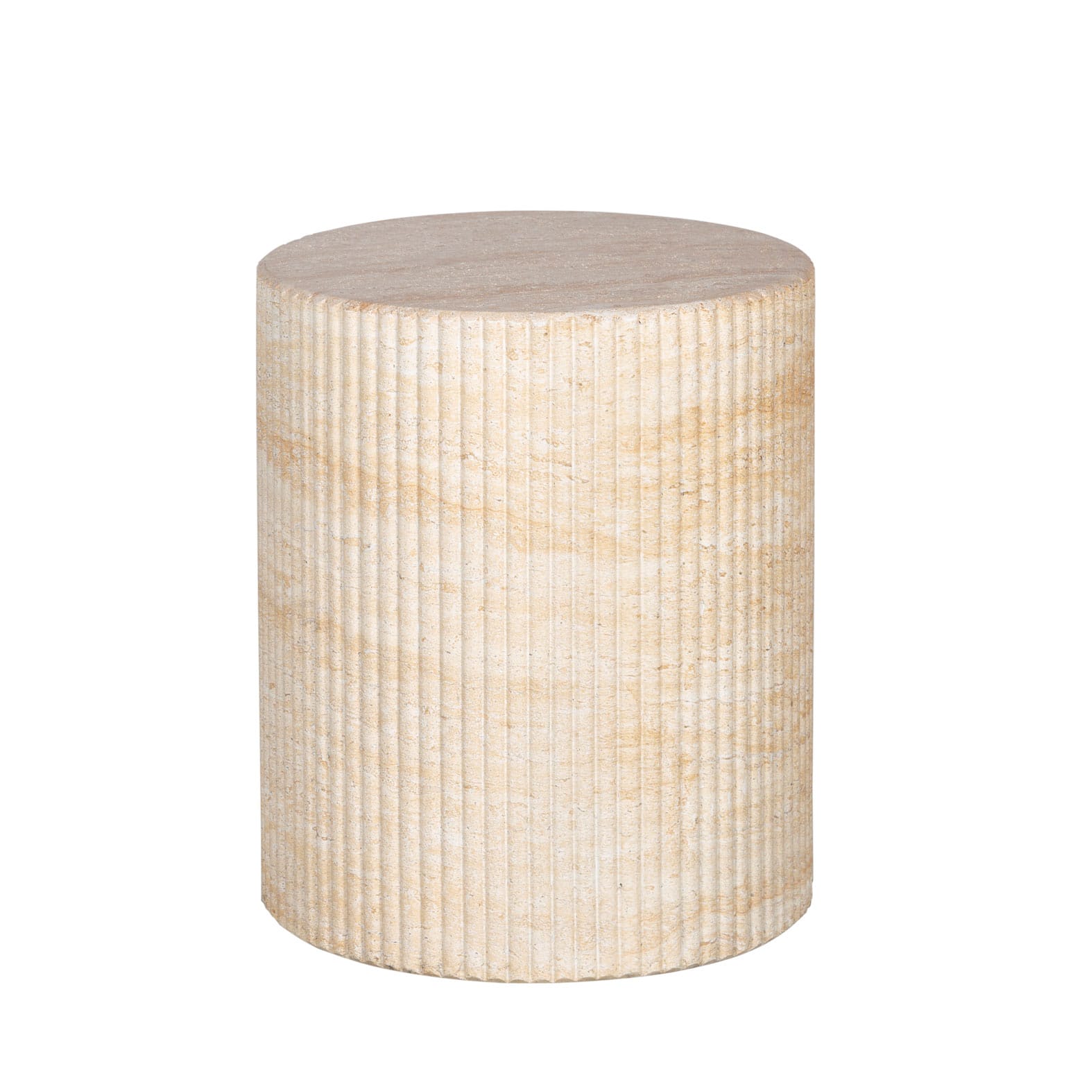 Fluted Round GFRC Stool - Aurora Craft Furniture