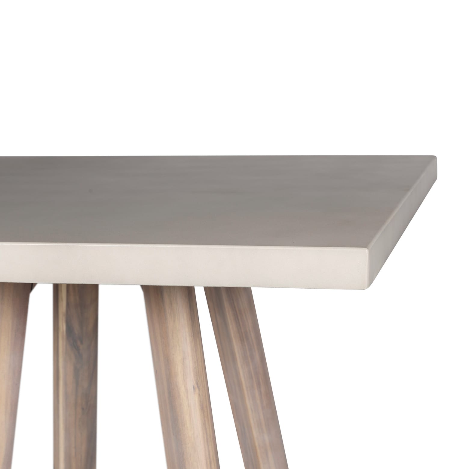 GFRC and Wood Bar Table with Cross-Leg Base - Aurora Craft Furniture