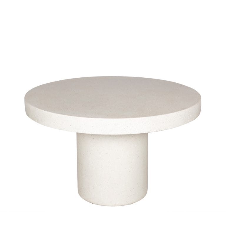 Round GFRC Dining Table with Cylindrical Pedestal Base - Aurora Craft ...