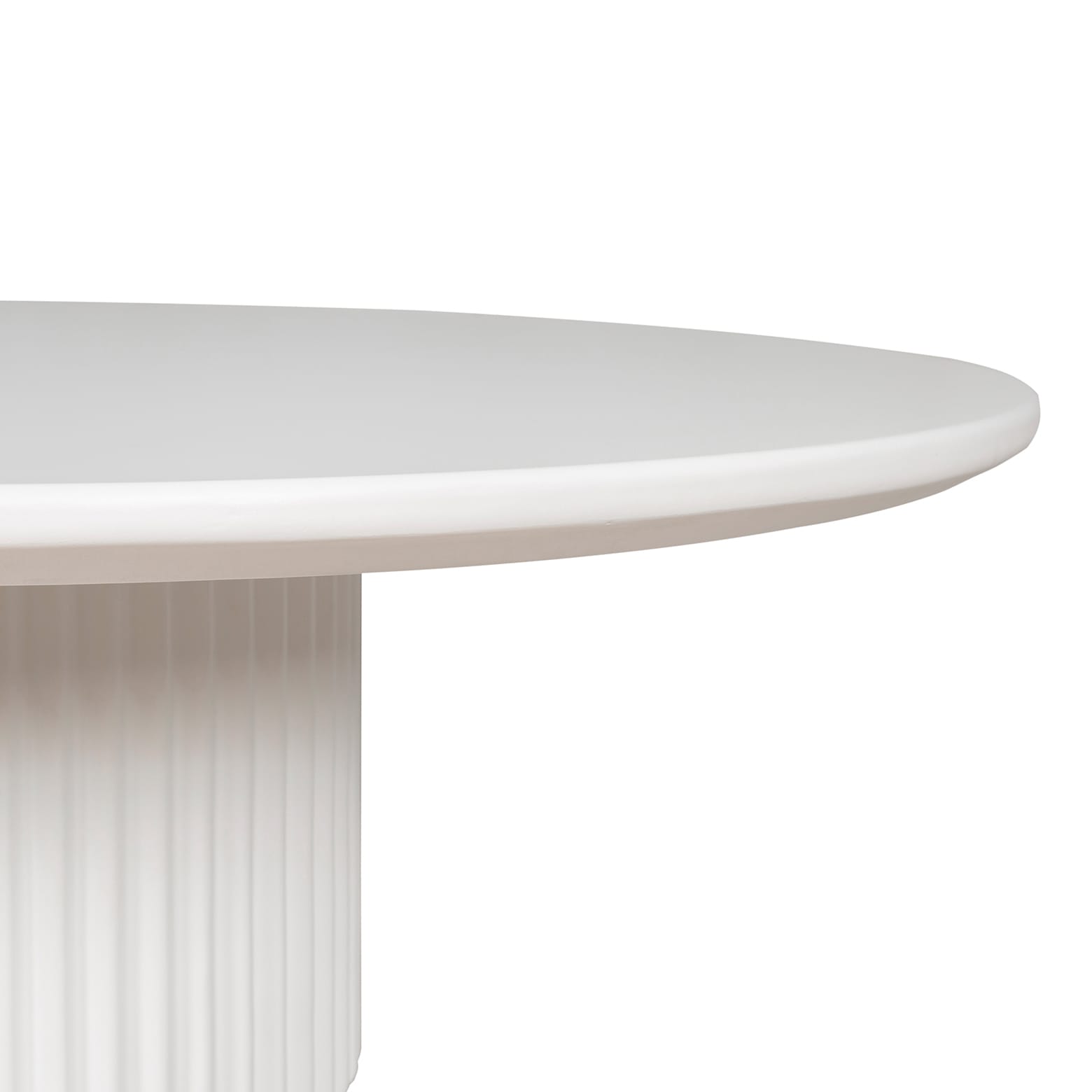 Round GFRC Dining Table with Fluted Pedestal Base - Aurora Craft Furniture
